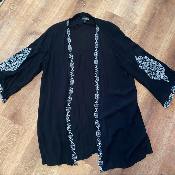 Antthony | Tops | Antthony Original Beautiful Black Open Front Cardigan ...
